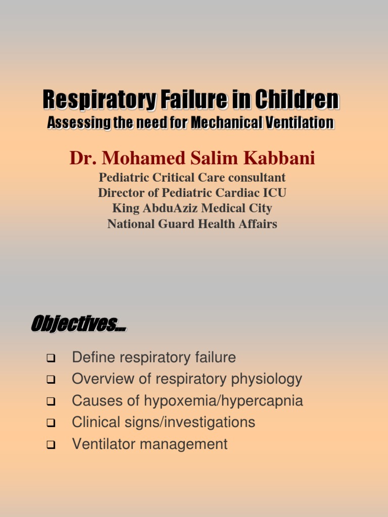 Respiratory Failure in Children.pdf | Respiratory System | Hypoxia ...