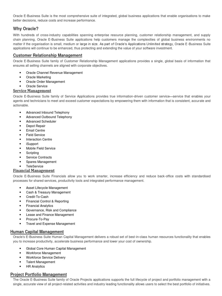 Why Oracle Customer Relationship Management Pdf Procurement