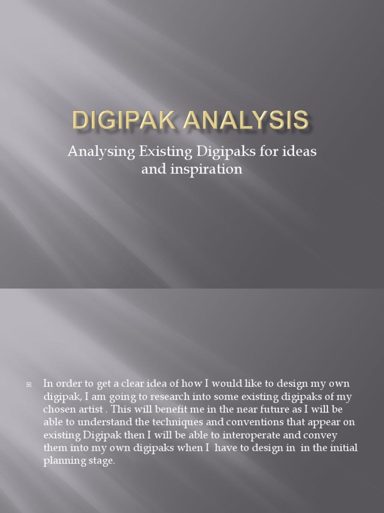 Digipak Analysis | PDF