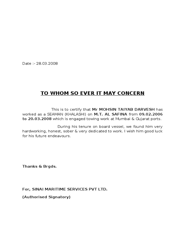 Experience Letter | PDF