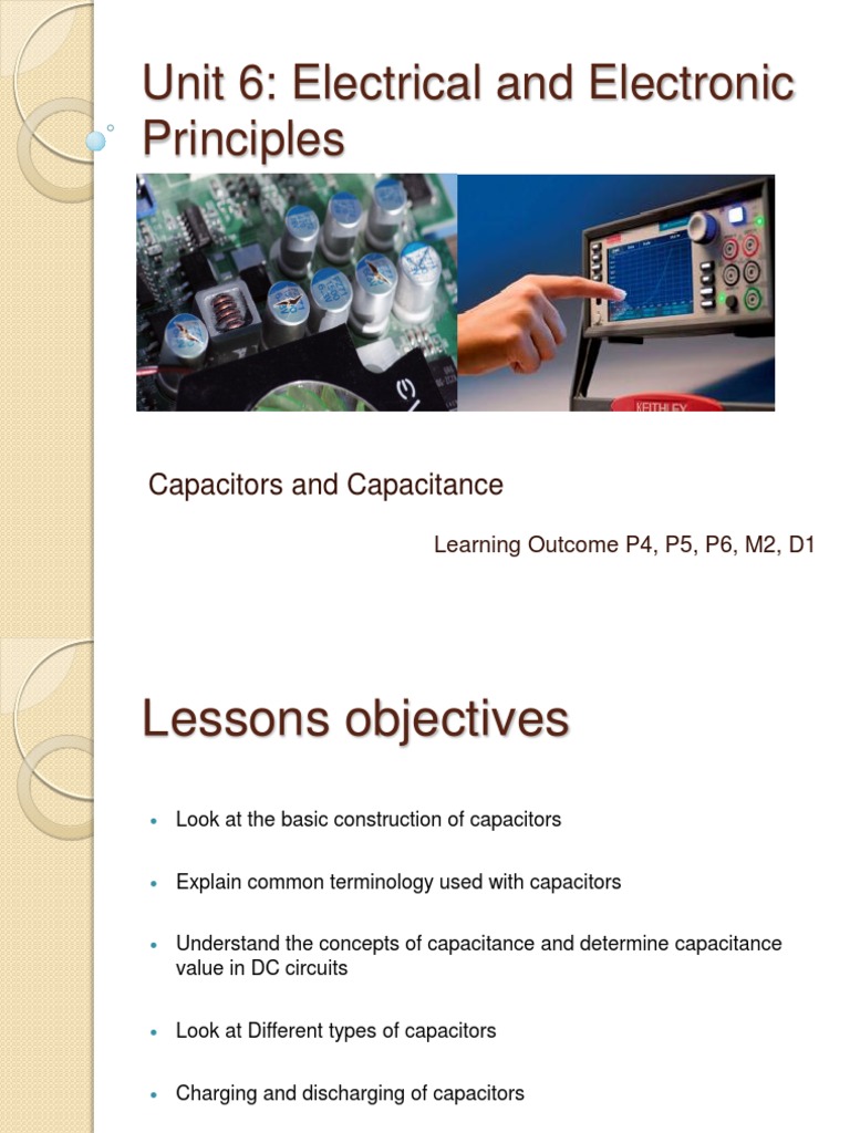 Electrical and Electronic Principles | PDF | Capacitor | Electricity