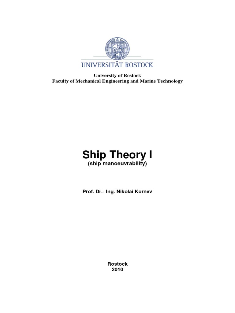 Ship Theory I Pdf Cartesian Coordinate System Force