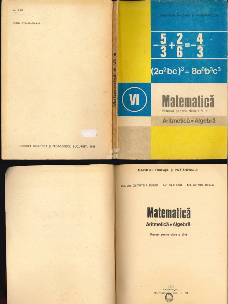 Matematica Clasa 6 | PDF