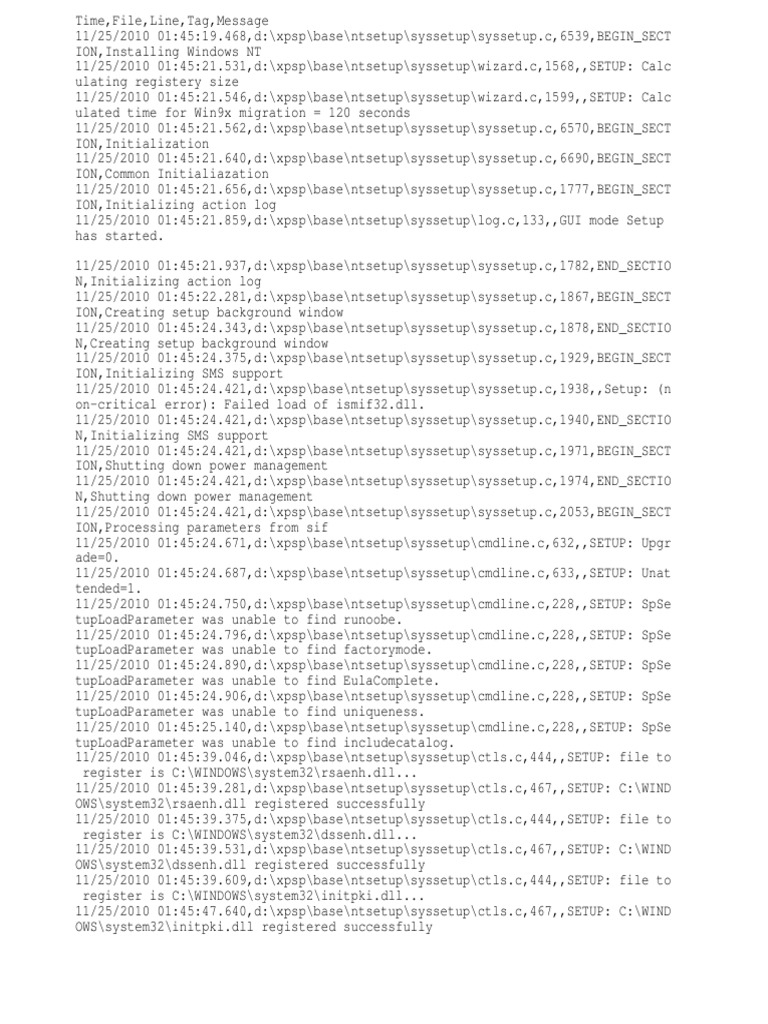 Setup Log | PDF | Computing Platforms | Microsoft Software