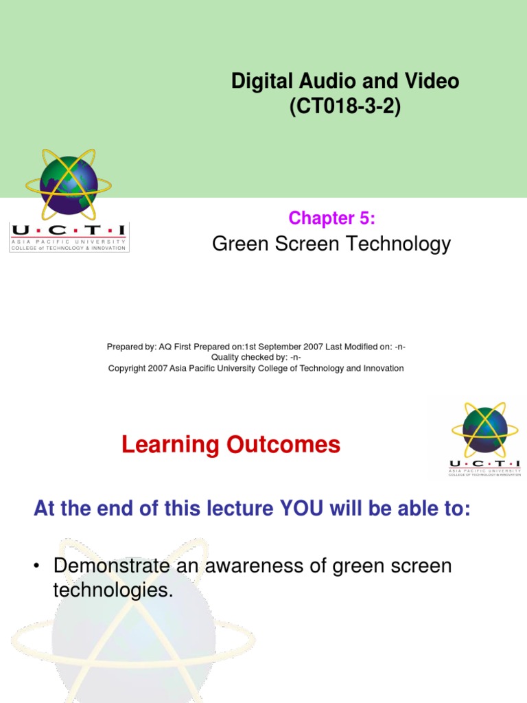 C5-Green Screen Technology | PDF | Imaging | Vision