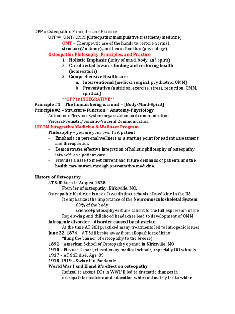 OPP Exam 1 Outline | PDF | Nervous System | Vertebral Column