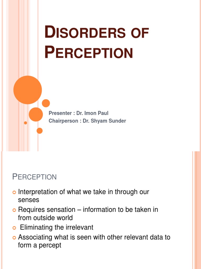 Overview of Perception Disorders | PDF | Hallucination | Perception