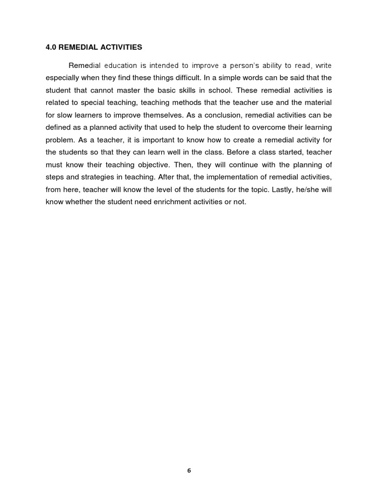 Remedial Activities 2 | PDF | Teaching Method | Teachers