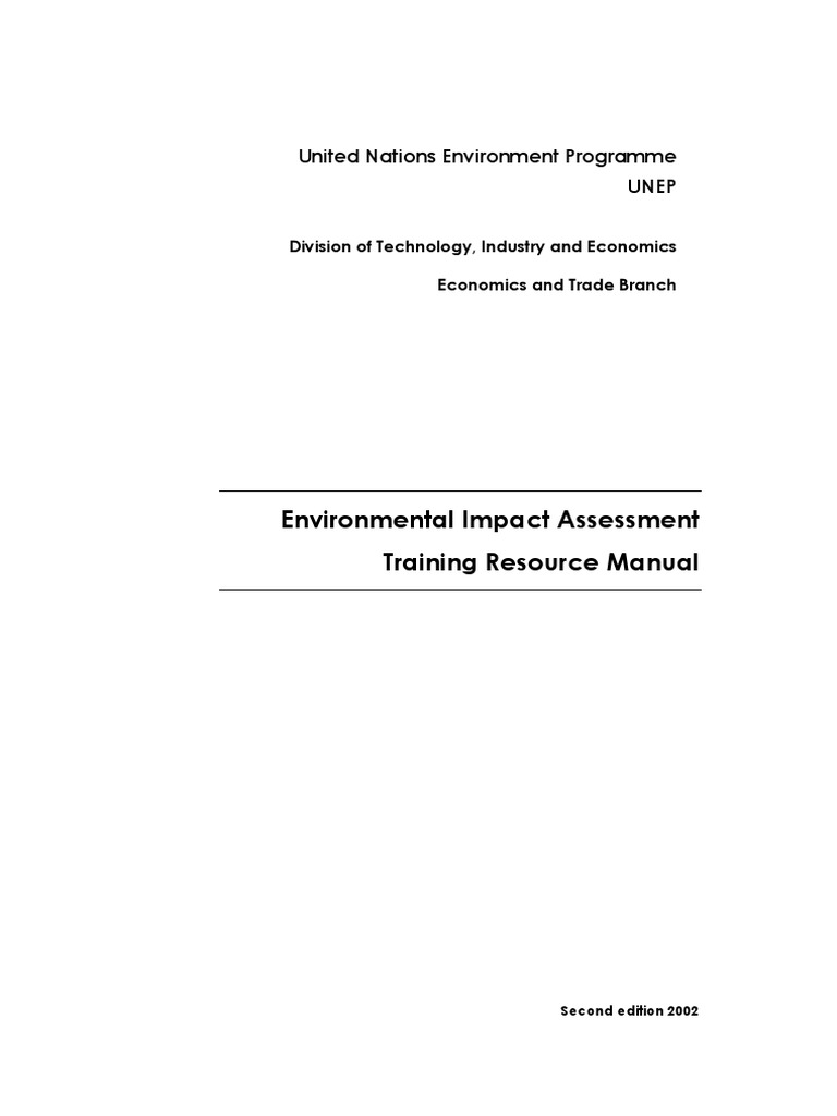 EIA Manual | PDF | Environmental Impact Assessment | Capacity Building