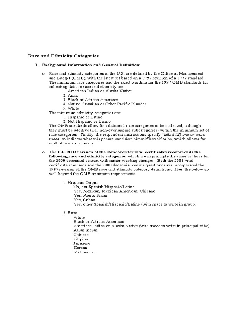 Race and Ethnicity PDF | PDF | Race And Ethnicity In The United States ...
