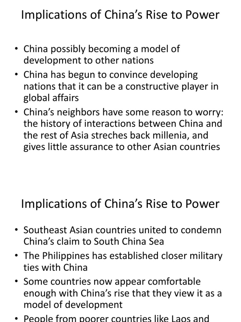 Implications of China's Rise To Power | PDF