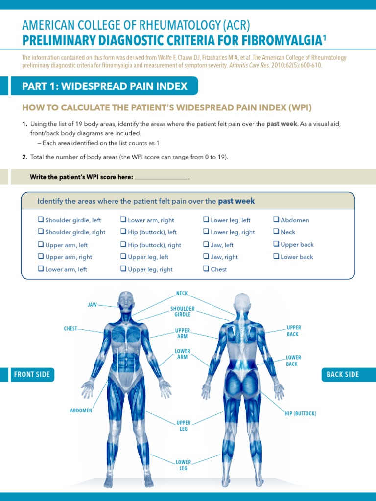 2010_ACR_CRITERIA.pdf | Fibromyalgia | Fatigue (Medical)