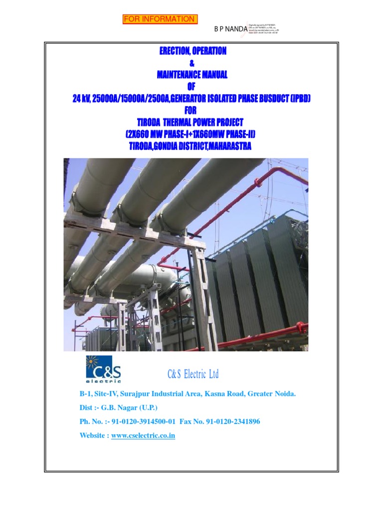 IPB Installation & Operation Manual | PDF | Insulator (Electricity ...