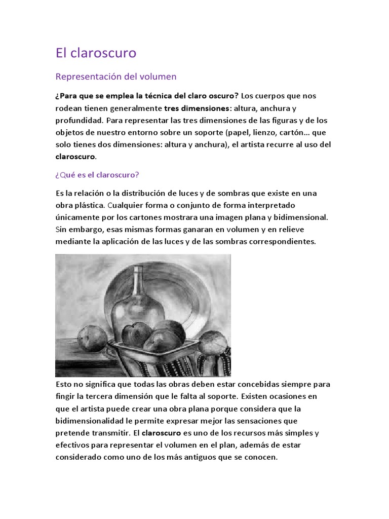 Técnicas de Claroscuro en Dibujo | PDF | Medios de arte | Diseño de ...