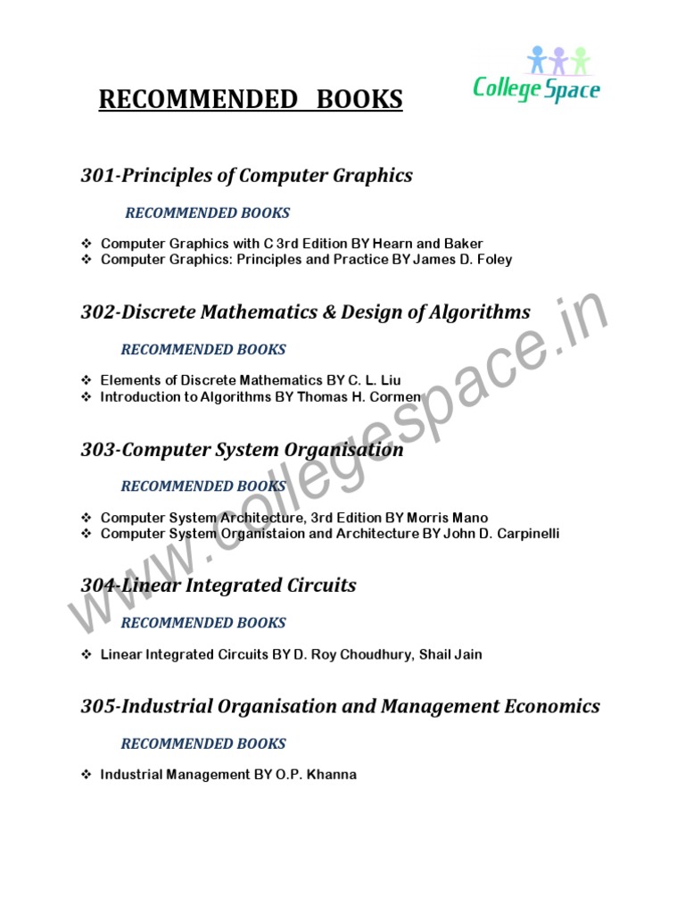 5th Semester Computer Book Recommendations | PDF | Computers