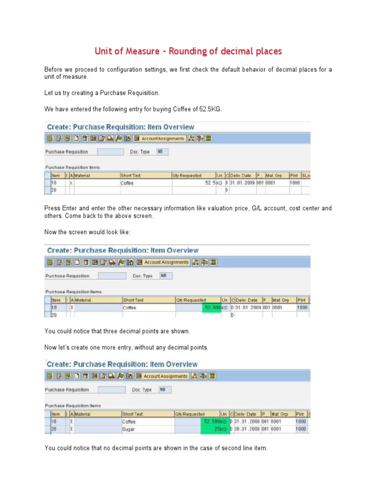 SAP HCM - Unit of Measure | PDF