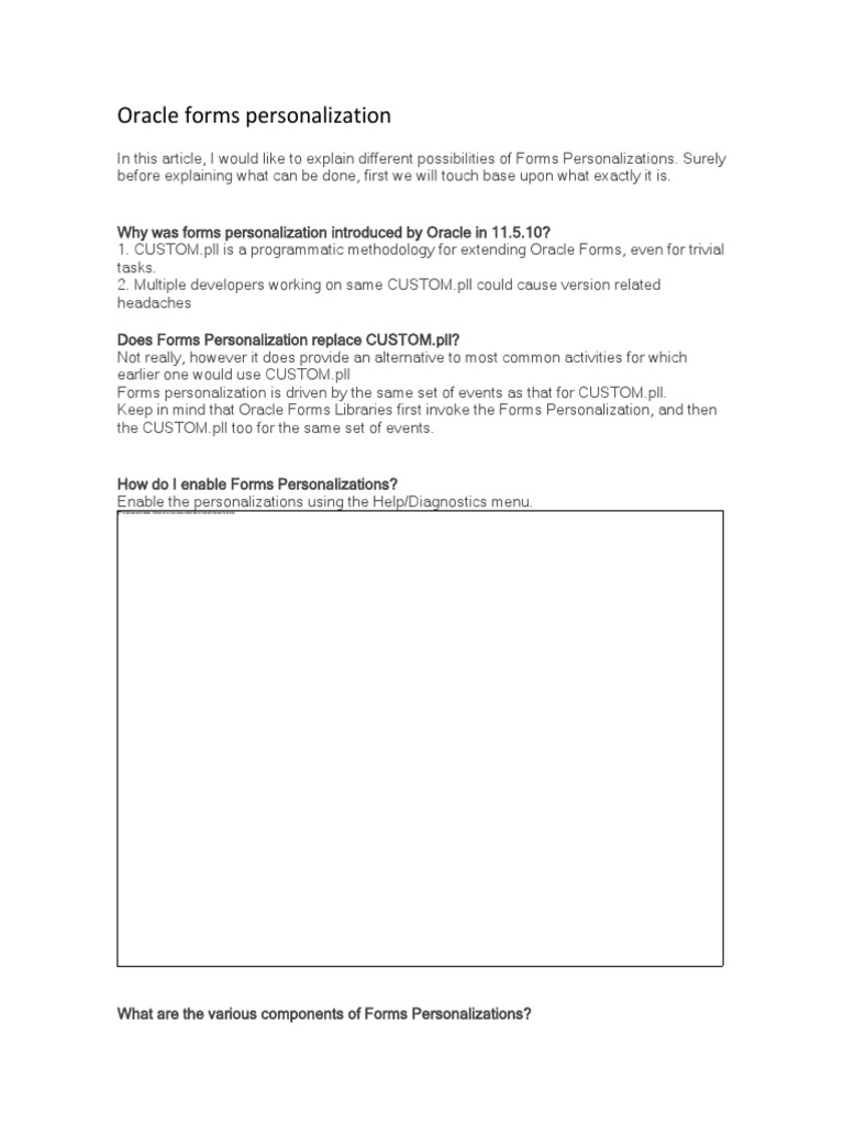 Oracle Forms Personalization Pdf Variable Computer Science Pl Sql