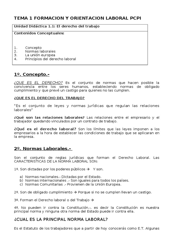 Formacion y Orientacion Laboral | PDF | Relaciones laborales | Derecho laboral