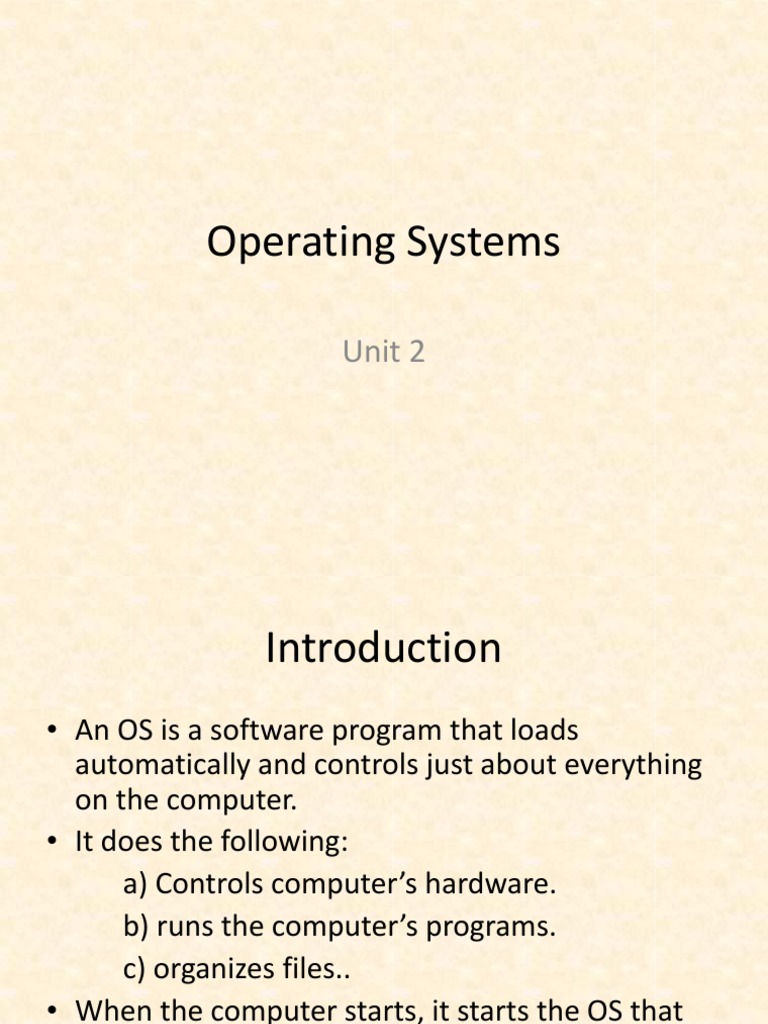 5 Operating Systems | PDF | Operating System | Booting