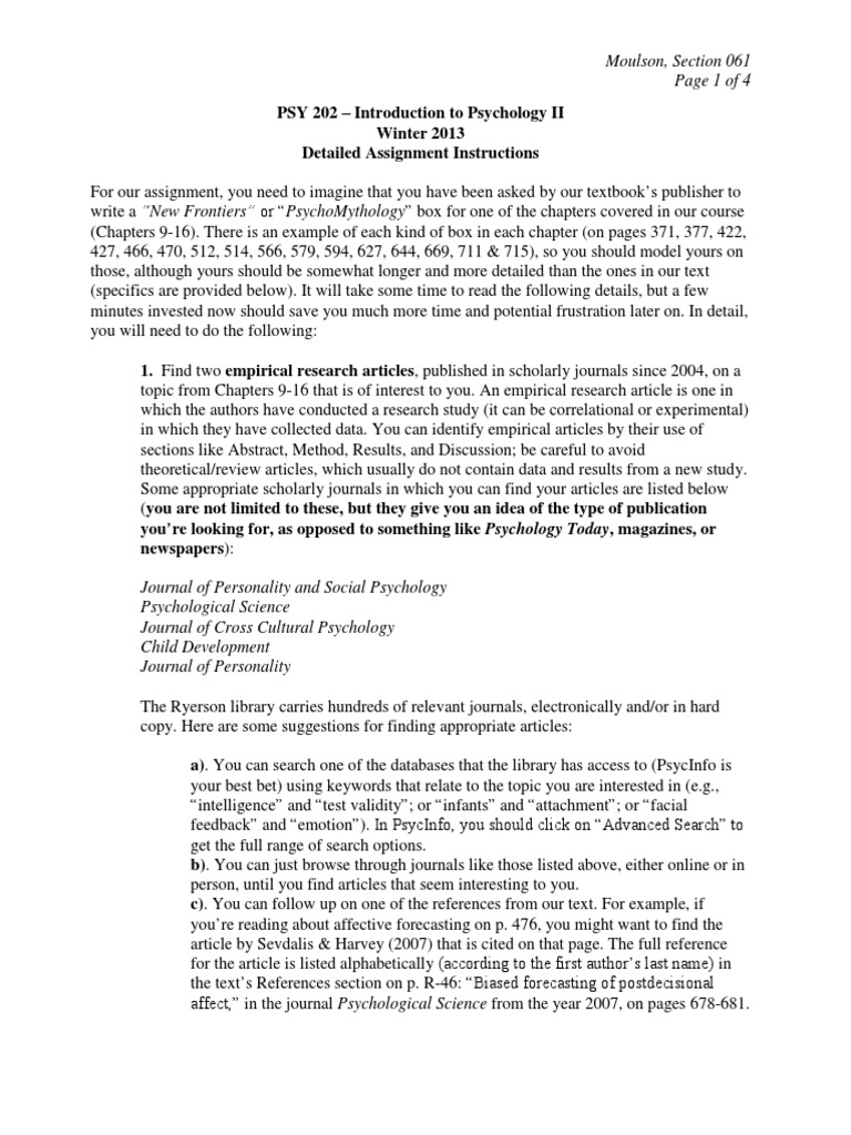 PSY202 WrittenAssignment | PDF | Citation | Academic Publishing