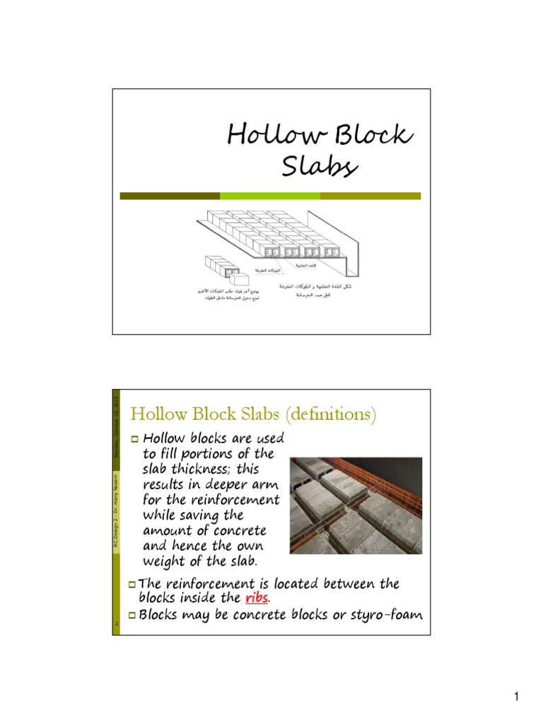 Hollowblock slabs.pdf | Bending | Building Technology