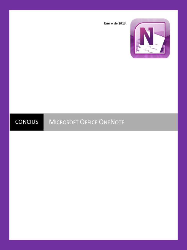 Manual Microsoft Onenote 2010 | PDF | Correo electrónico | Microsoft