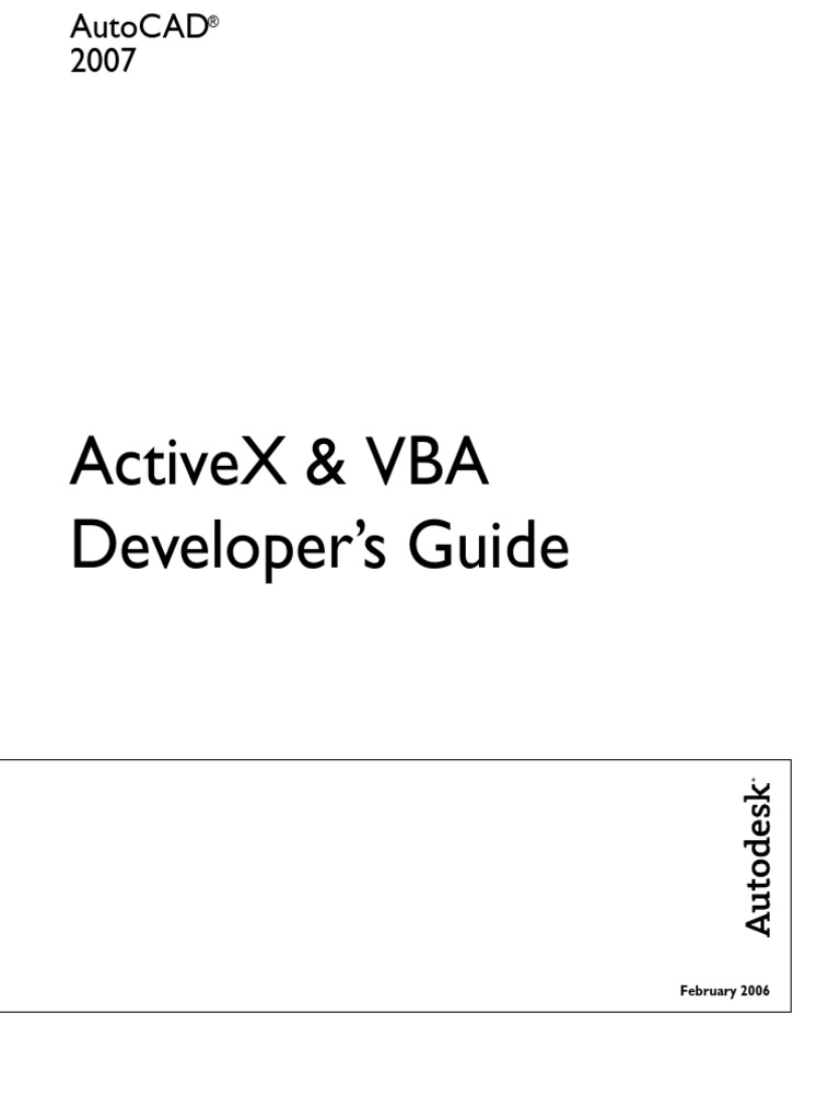 ActiveX-VBA Developers Guide | Download Free PDF | Visual Basic For Applications | Auto Cad