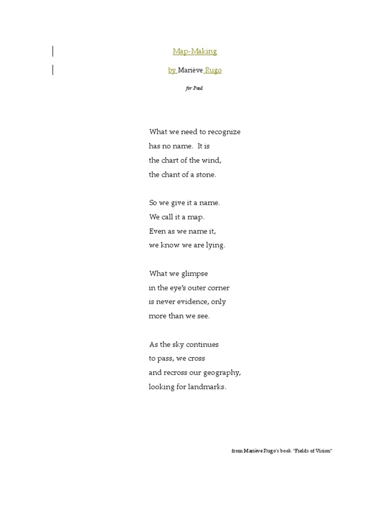 The Art of Map-Making Poem | PDF