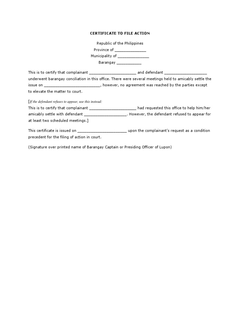 Certificate To File Action | PDF