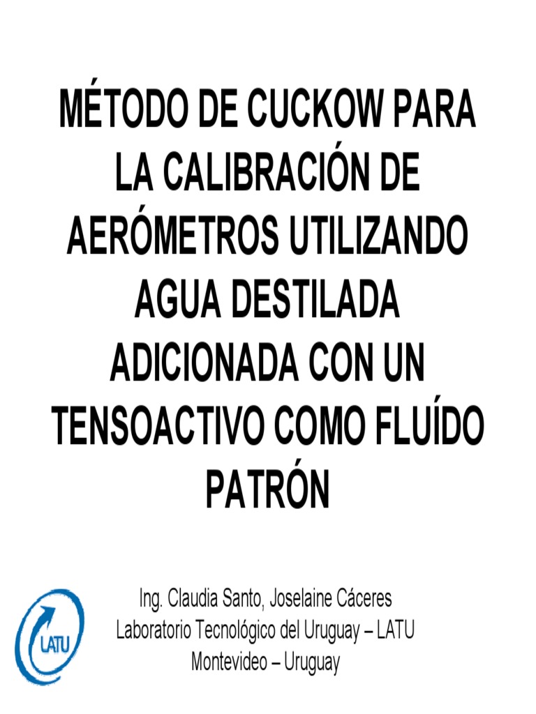 09 Cuckow's Method | PDF | Densidad | Calibración