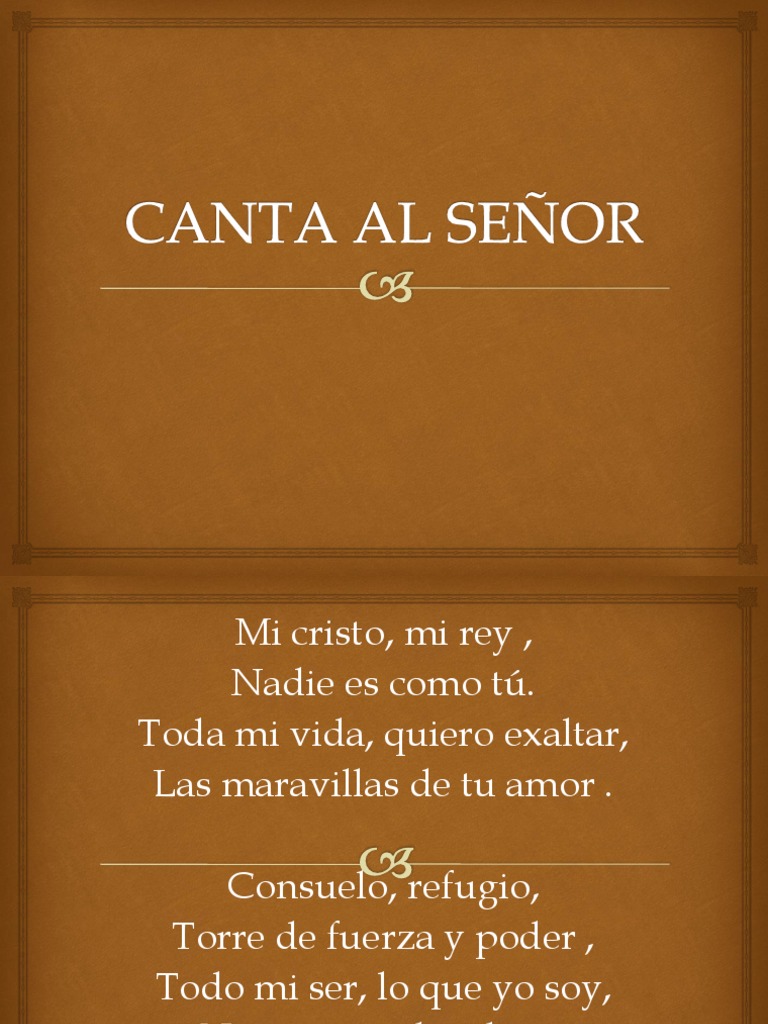 Letra Canta Al Señor | PDF | Religión y creencia | Entretenimiento ...