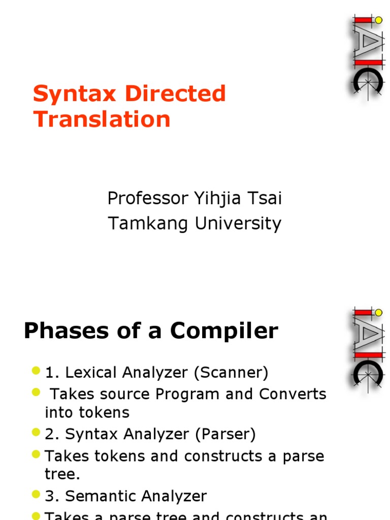 052 SyntaxDirectedTranslation | PDF | Parsing | Compiler