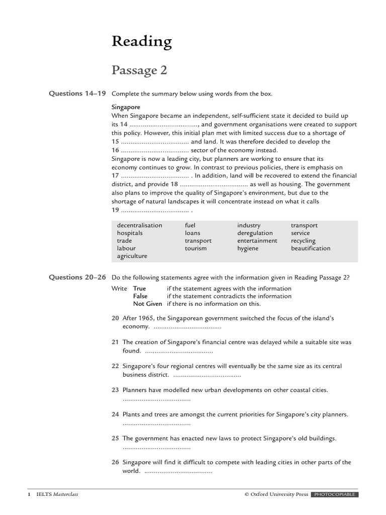 Ielts Reading2 PDF | PDF | Singapore | World Politics