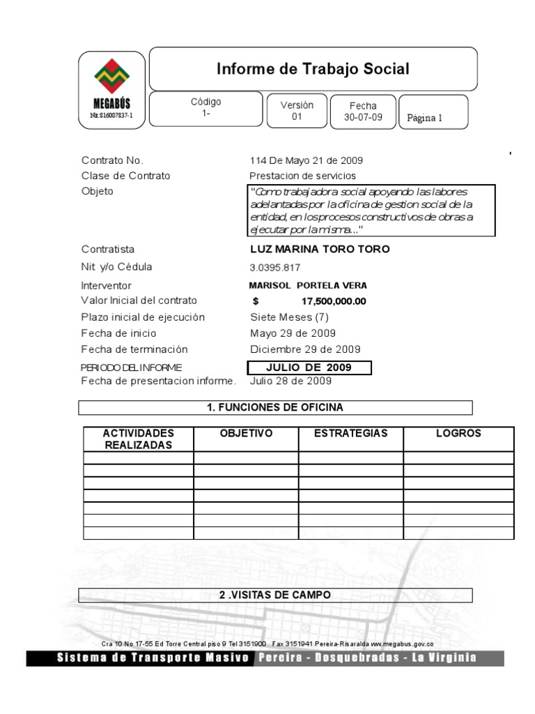 Formato INforme Trabajo Social | PDF | Trabajo Social | Science