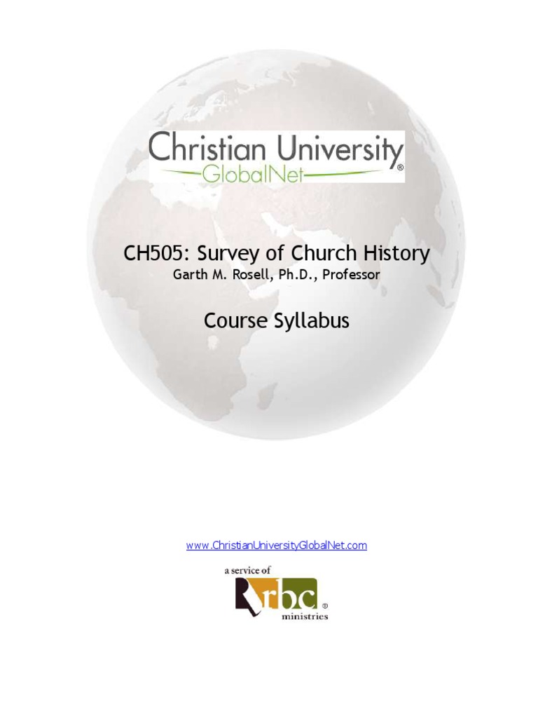 Survey of Church History Syllabus | PDF | Christian Fundamentalism ...