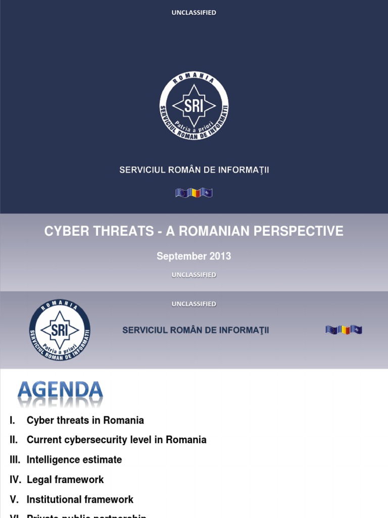Cyber Threats Presentation by Romanian Intelligence | PDF | Social Science
