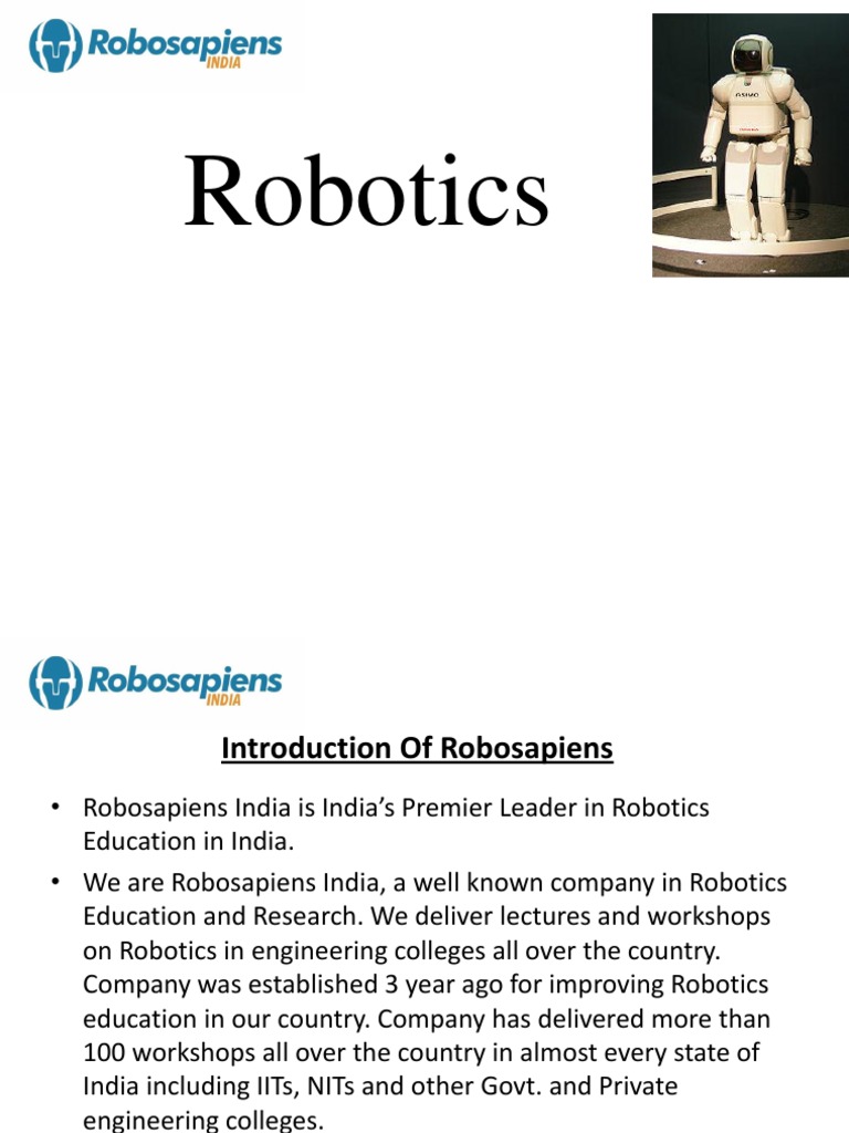 (INTRODUCTION TO ROBOTICS).ppt | Robot | Robotics