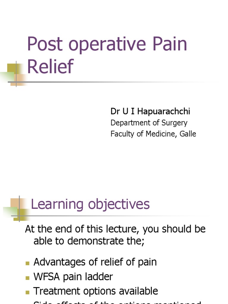 Postoperative Pain Management Strategies | PDF | Analgesic | Opioid