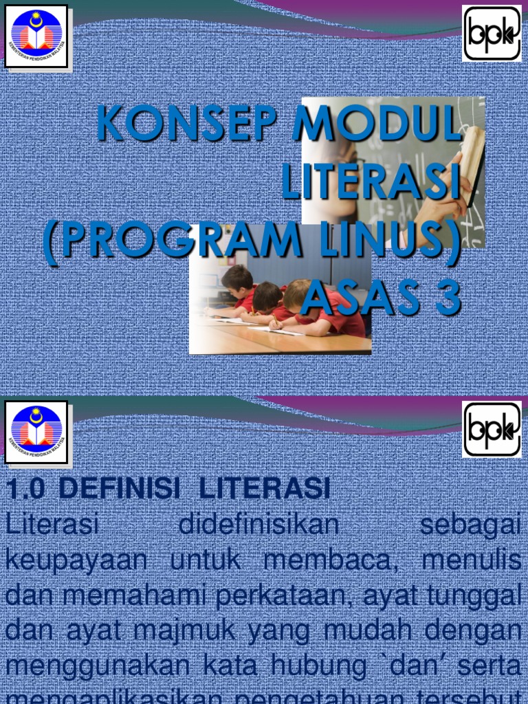 KONSEP MODUL LITERASI (PROGRAM lINUS) ASAS 3 | PDF