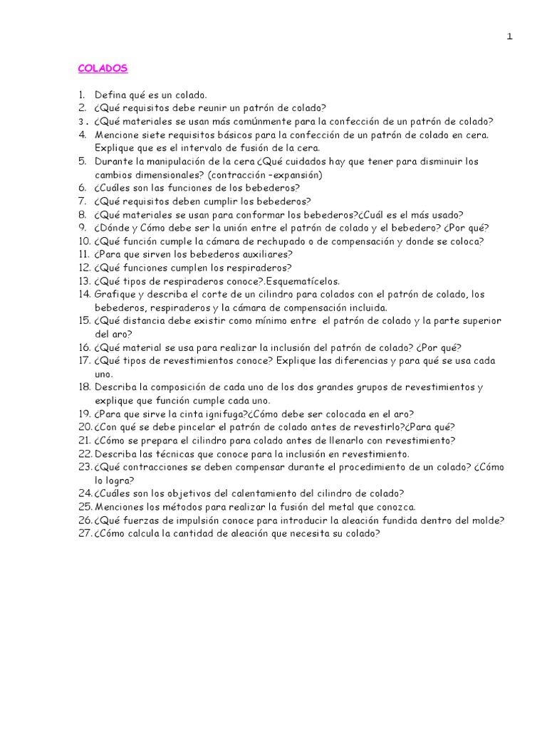 COLADOS Completo | PDF | Revestimiento | Vacío