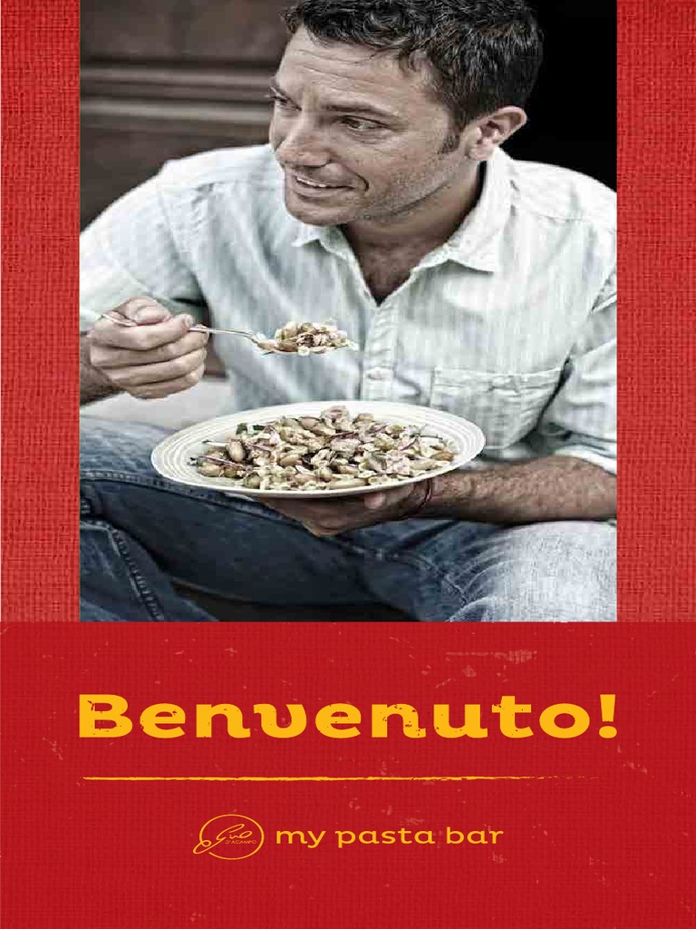 My Pasta Bar Menu | PDF | Italian Cuisine | Tomato Sauce