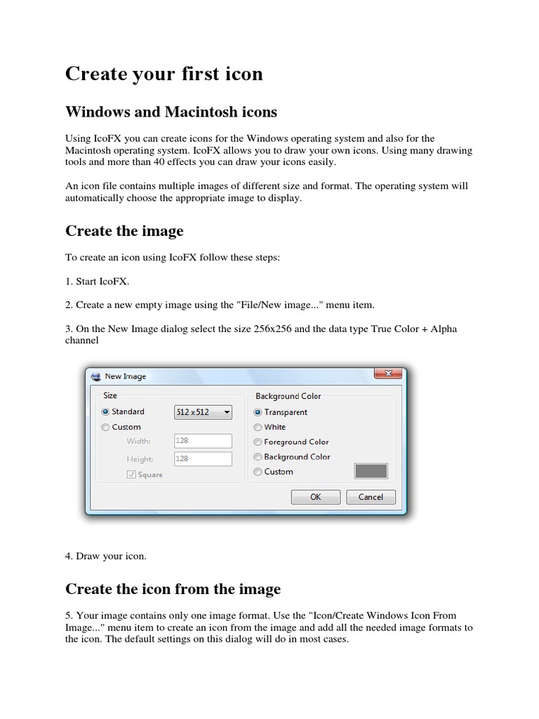 Create Your First Icon PDF | PDF | Icon (Computing) | Human–Computer ...