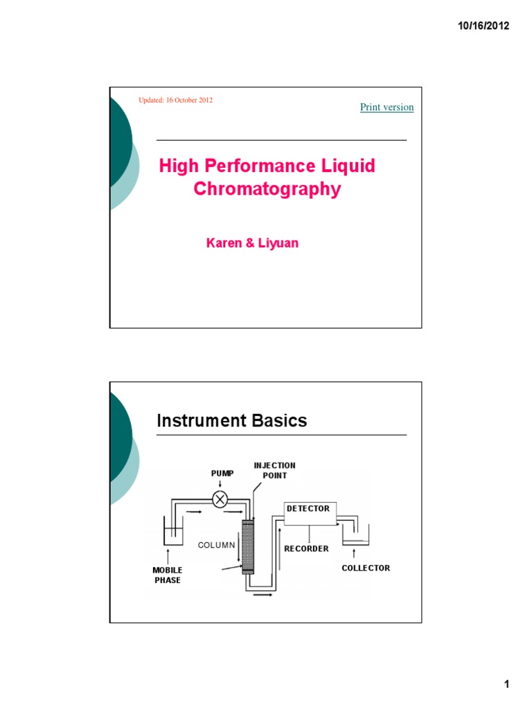 hplc 2.pdf | High Performance Liquid Chromatography | Elution