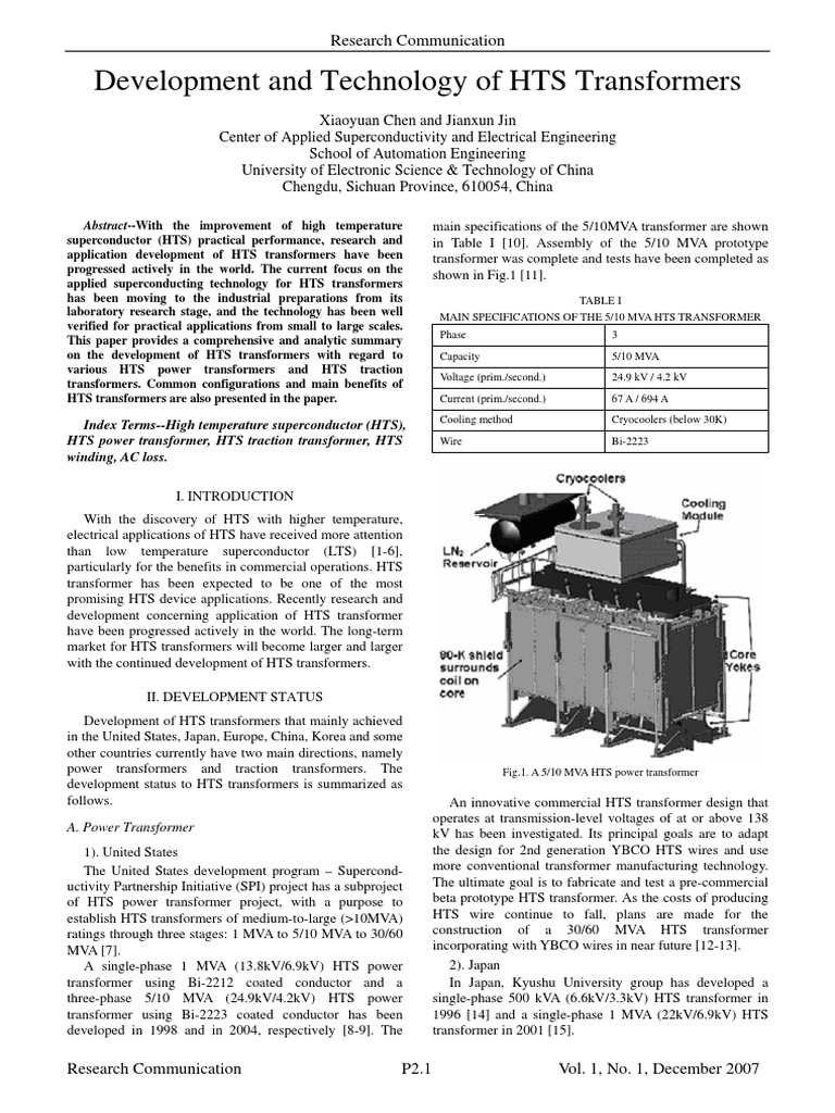 HTS Transformers PDF | PDF | Transformer | Electrical Engineering