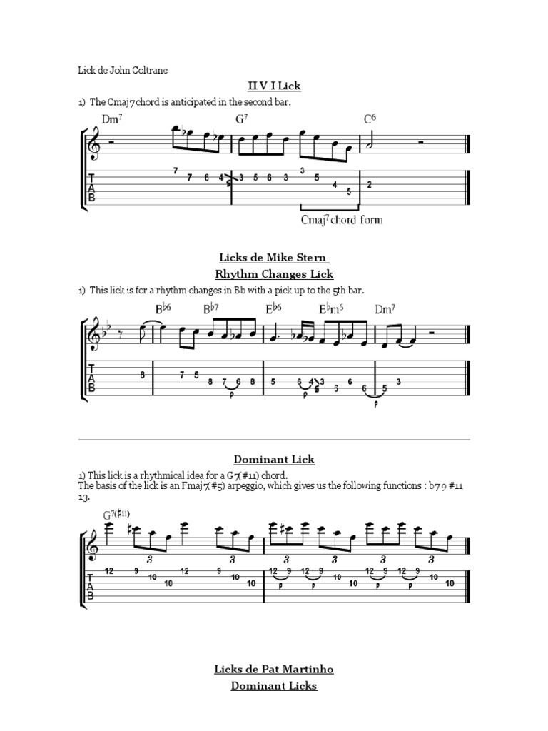 Lick de John Coltrane | PDF