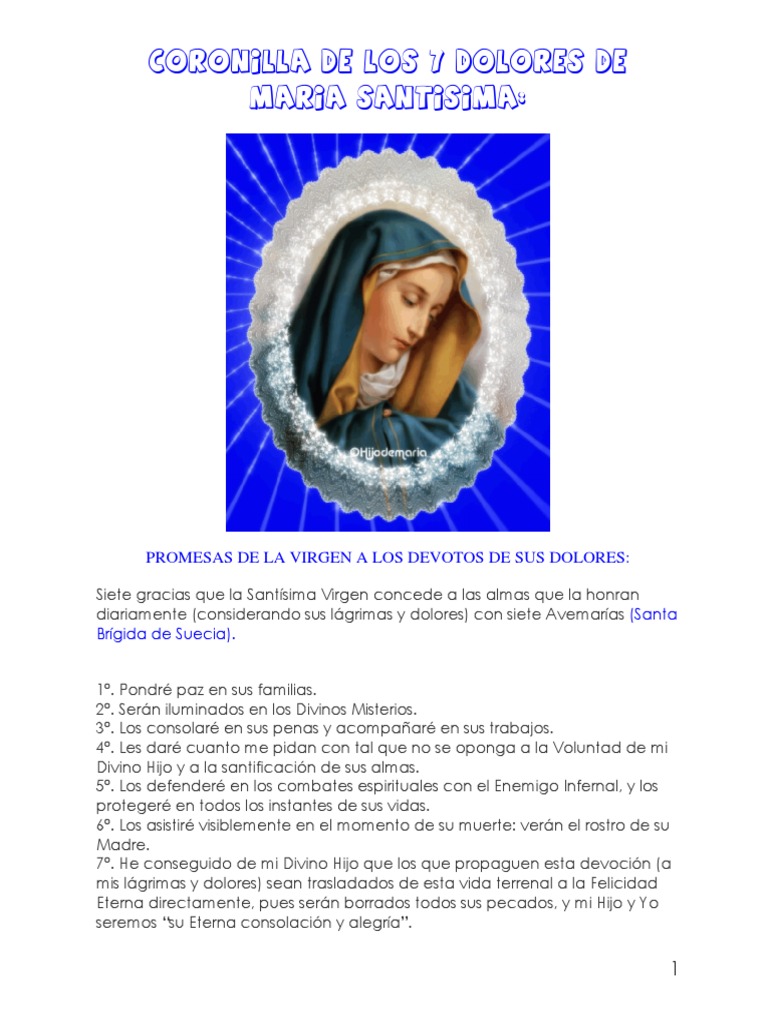 Mc13 Coronilla De Los 7 Dolores De Maria Santisima Pdf Descargar
