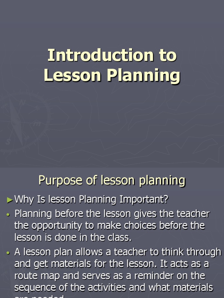 WK 17 Introduction To Lesson Planning | PDF | Lesson Plan | Teachers