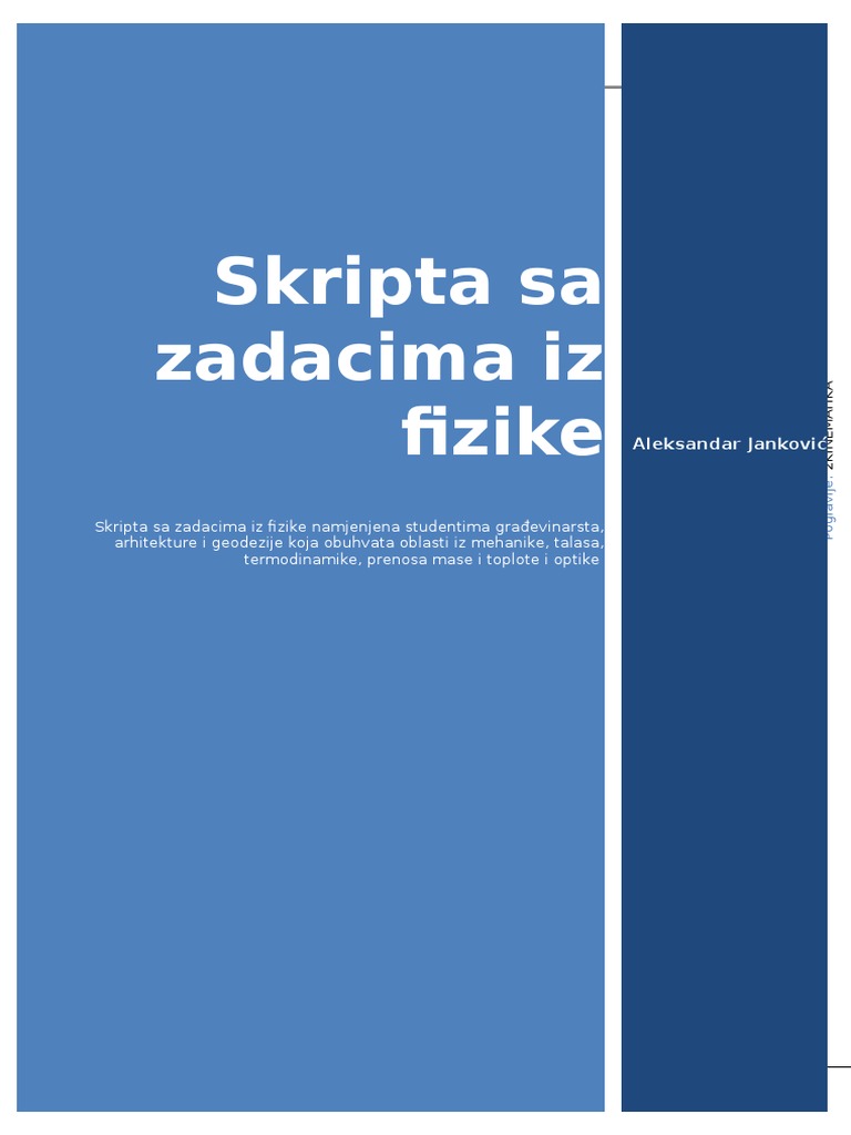 Zbirka Zadataka Iz Fizike | PDF