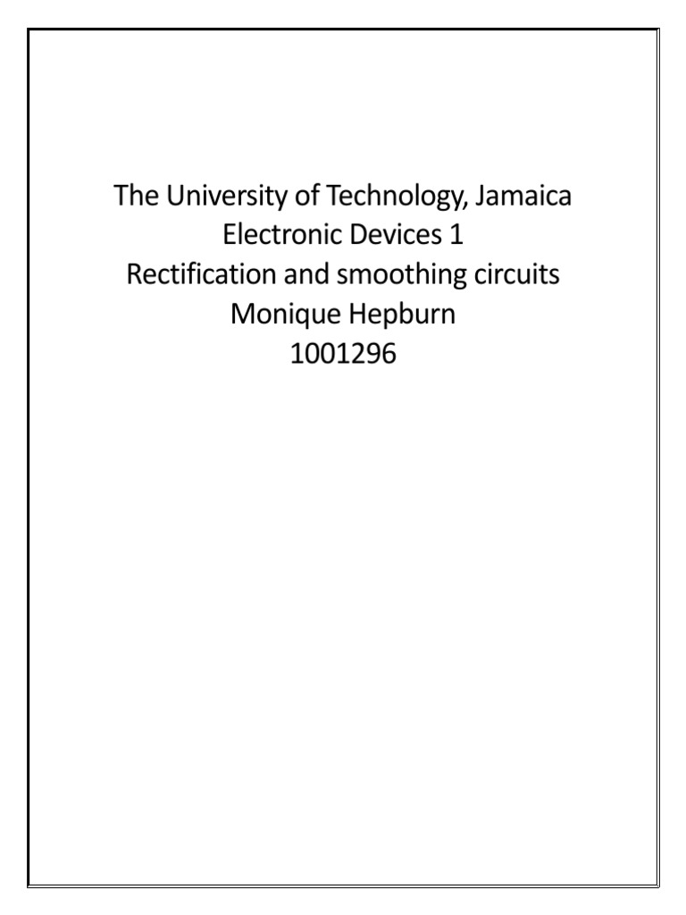 Rectification Lab Pdf Rectifier Capacitor