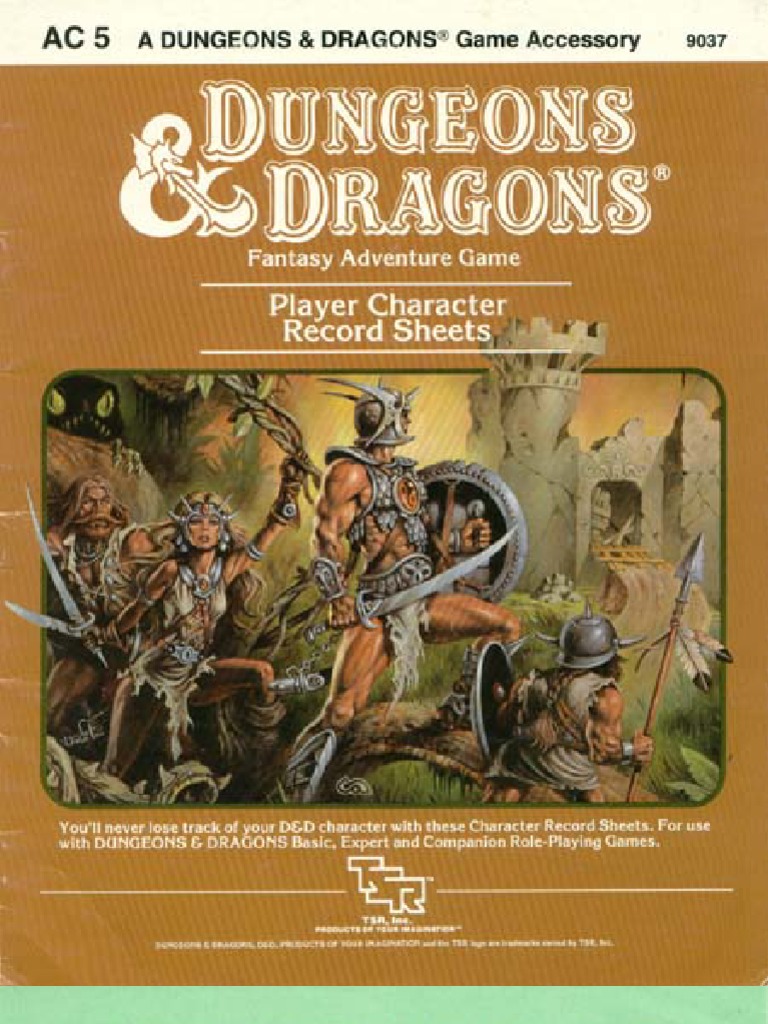 AC5 Player Character Record Sheets | PDF